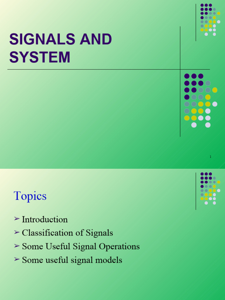 Signals and Classification - PRP | PDF | System | Computer Science