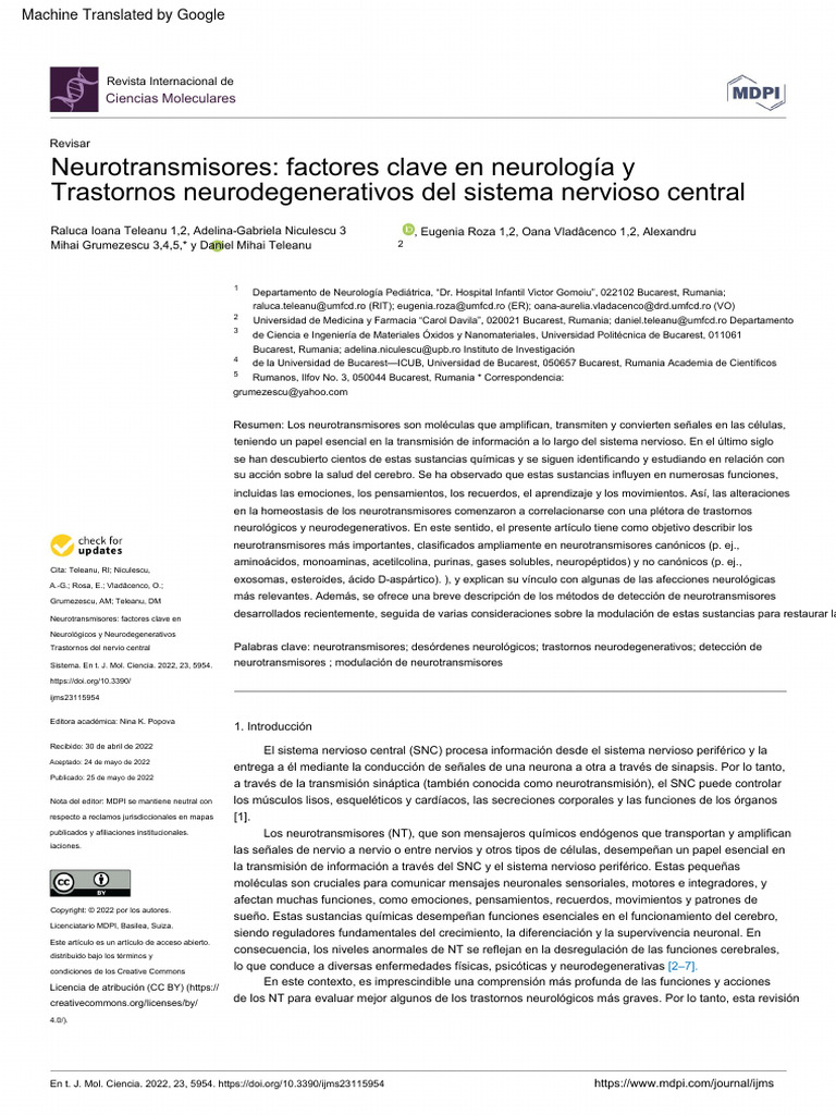 Texto Unidad V - Sistemas de Neurotransmisión | PDF | Sinapsis | Norepinefrina