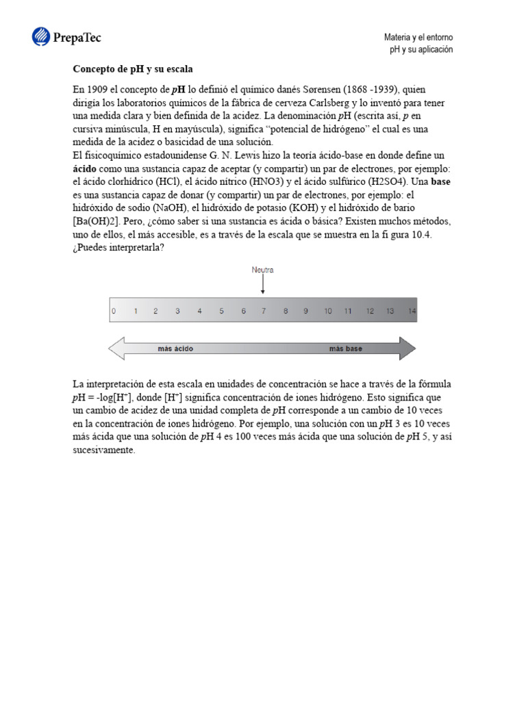 Actividad de PH | PDF | Ph | Ácido