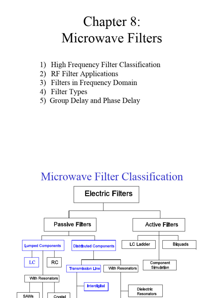 Microwave Filter Types and Applications | PDF | Filter (Signal ...