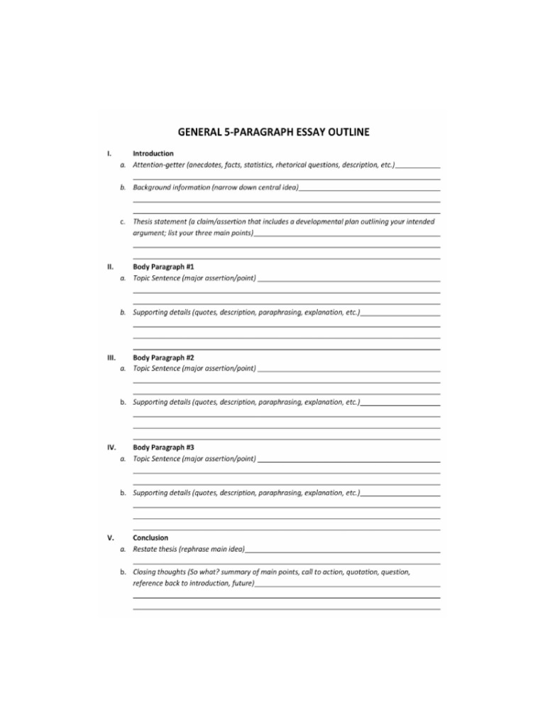 ENGL101 Argumentative Essay Template | PDF