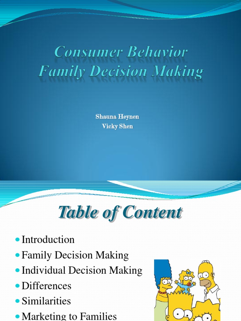 Family Decision Making | PDF | Decision Making | Marketing