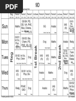 Timetable AlRowad International Schools, KSA, Riyadh 3 | PDF