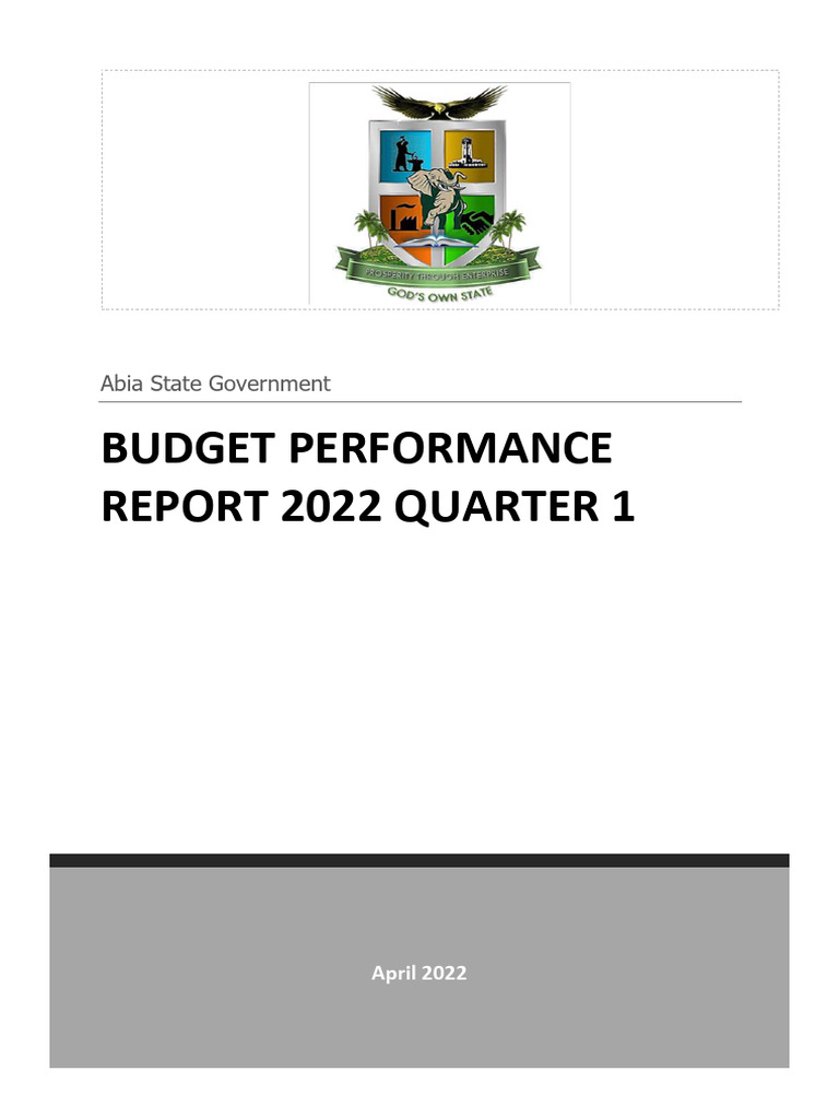 Abia State Q1 BPR Report 2022 | PDF | Economic Growth | Taxes