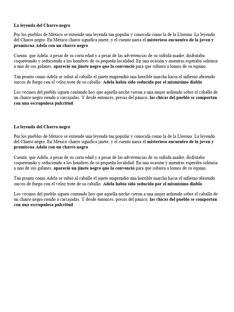 La Leyenda Del Charro Negro | PDF