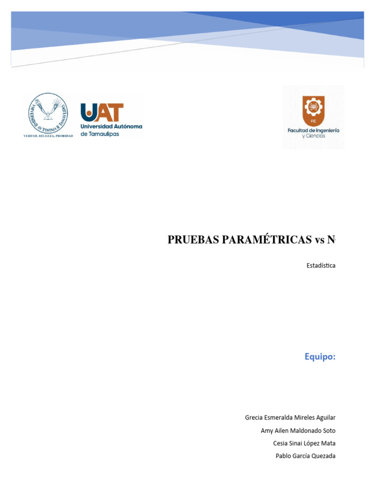 Pruebas Paramétricas Vs No Paramétricas | Descargar gratis PDF ...