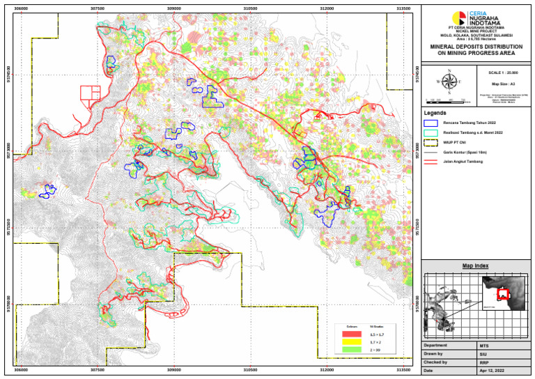 2c. Peta Sebaran Endapan Mineral Terhadap Rencana Dan Realisasi ...