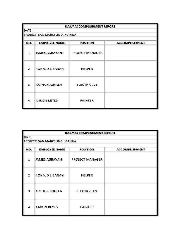 Accomplishment Report | PDF