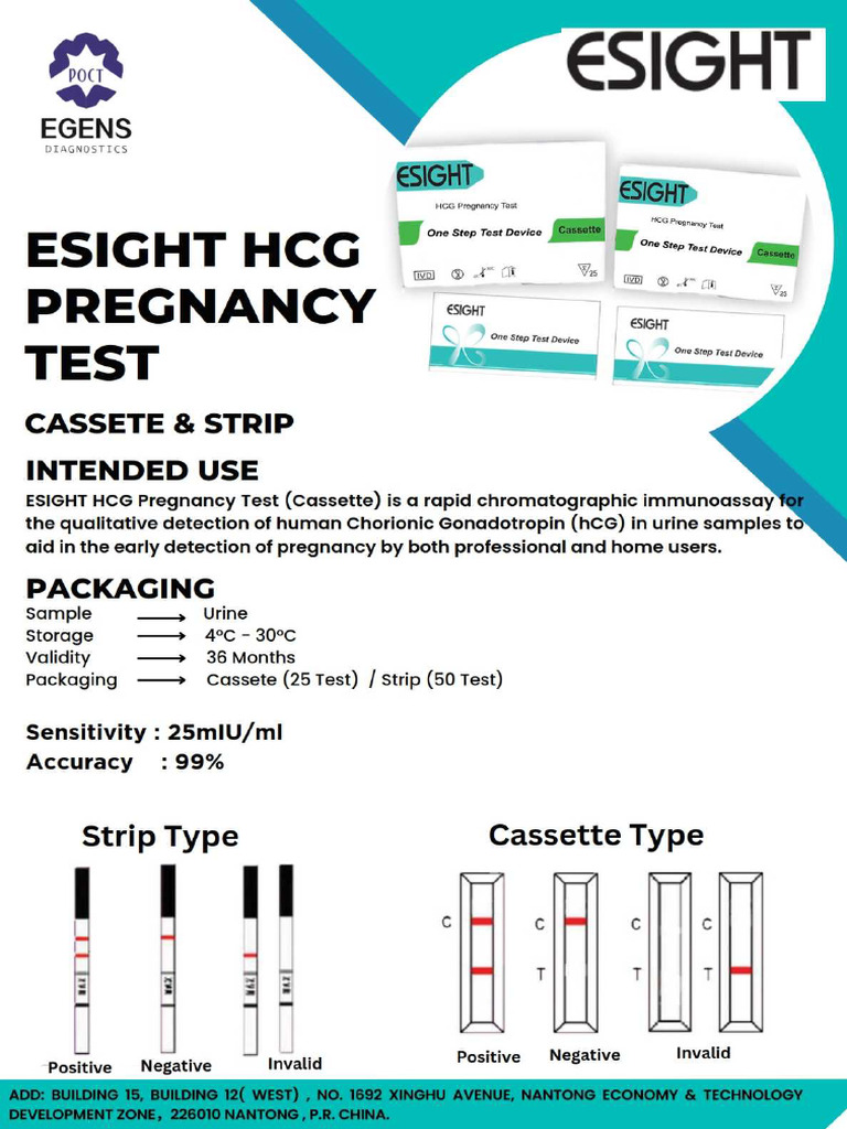 c2 ESIGHT HCG CARD DAN STRIP | PDF