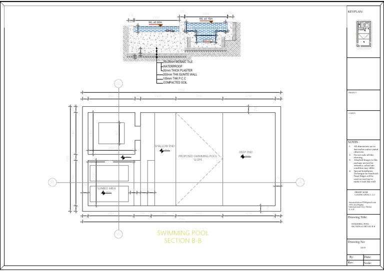 LS-05 Swimming Pool Sectiona B-B | PDF | Structural Engineering | Building