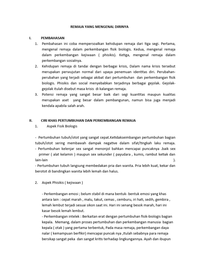 Remaja Yang Mengenal Dirinya | PDF | Sains & Matematika Remaja Yang Mengenal Dirinya | PDF | Sains & Matematika