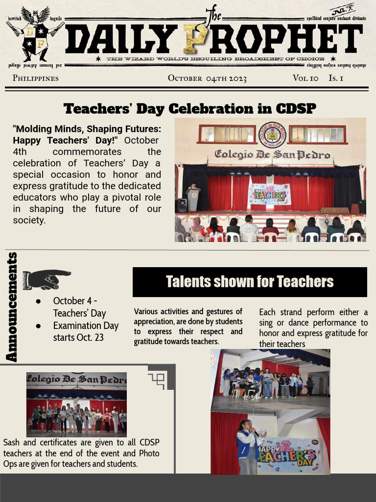 Daily Prophet Newspaper | PDF | Career & Growth | Travel