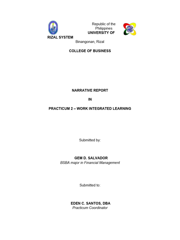 A OJT Narrative Report Format | Download Free PDF | Vocational Education