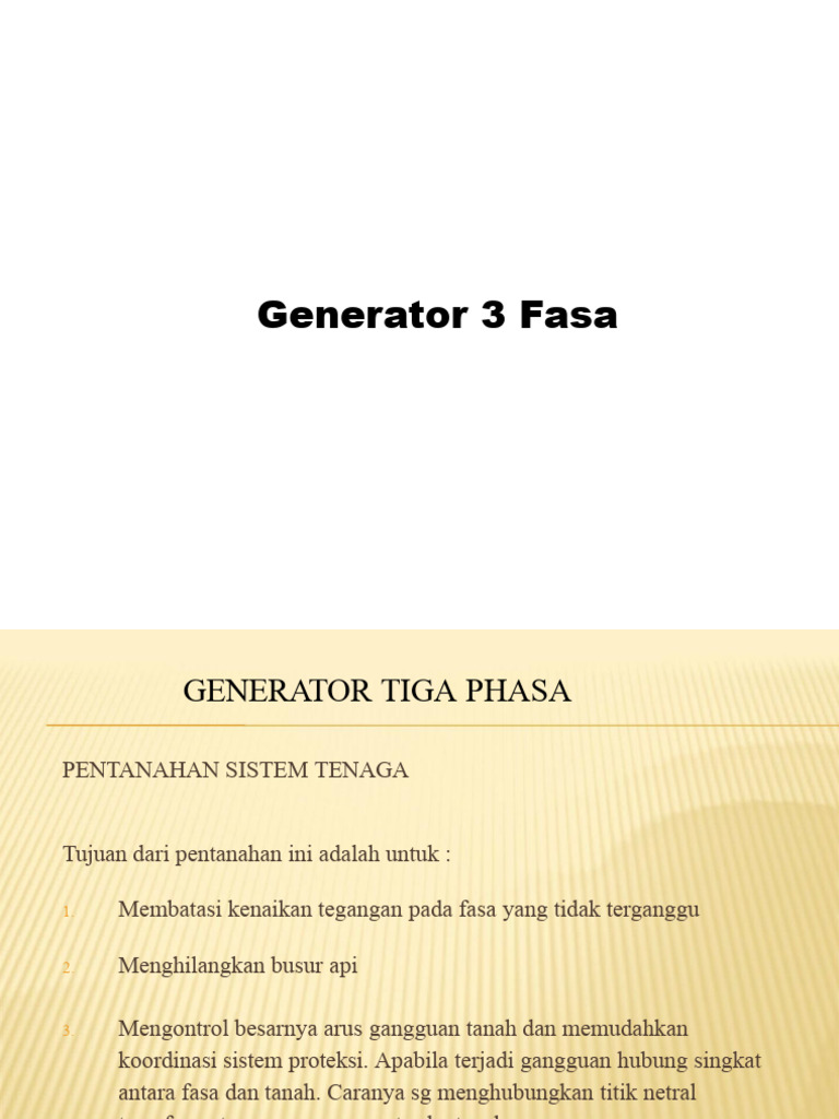 Persyaratan K3 Perencanaan (Genset 3 Fasa) Dan Pemasangan Pembangkitan ...