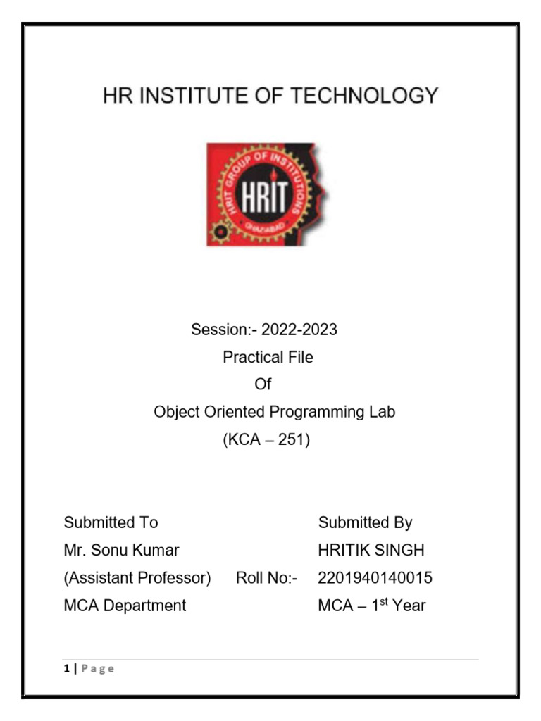 Java File Hritik | PDF | Class (Computer Programming) | Parameter (Computer Programming)