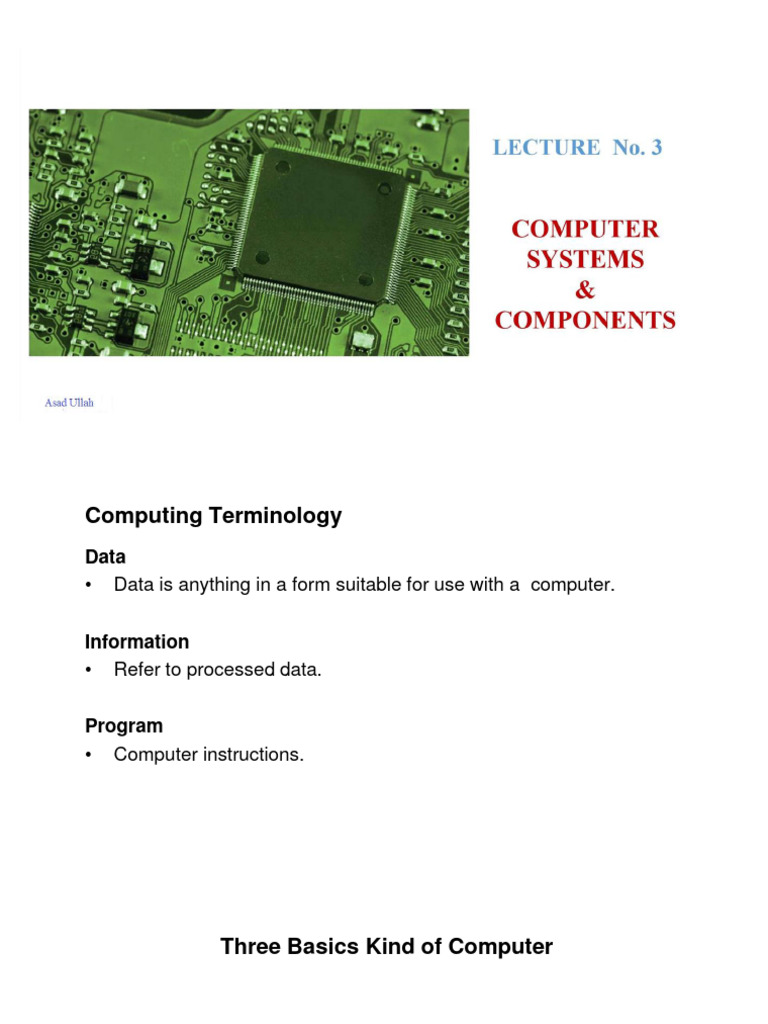 Lecture 03 Pdf Central Processing Unit Computer Data Storage