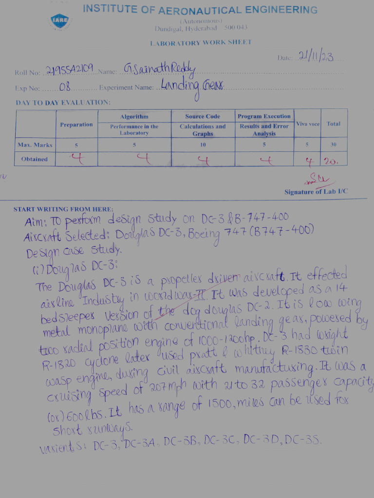 Flight Vehicle Design Laboratory 8 | PDF | Aviation | Aerospace