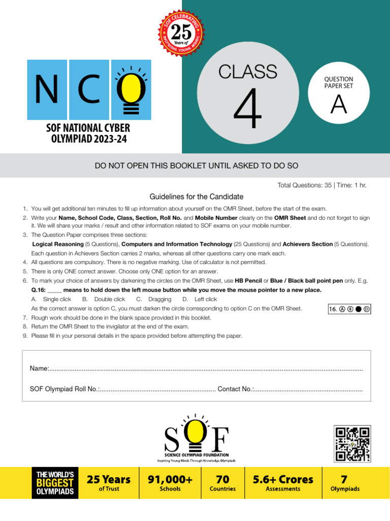 NCO SET-A Class-4 | PDF | Computer Data Storage | Computer Network