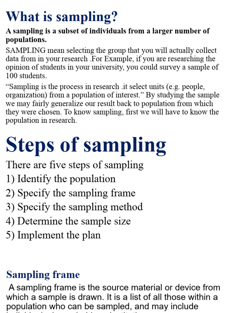 Sampling Techniques | PDF | Sampling (Statistics) | Scientific Method
