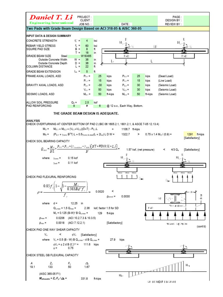 Grade Beam | PDF | Beam (Structure) | Engineering