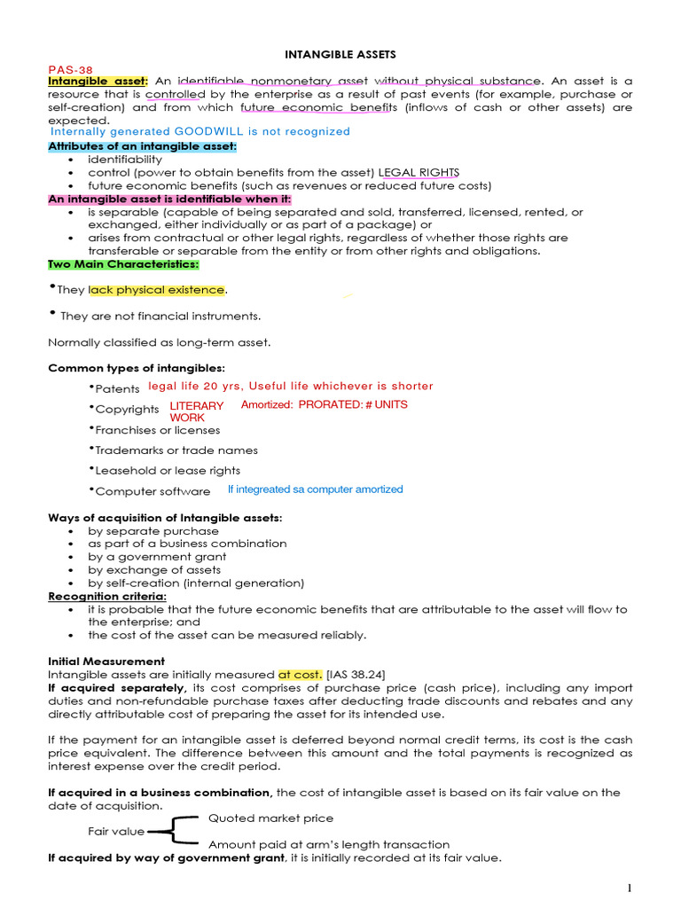 Intangible Assets | PDF | Intangible Asset | Franchising