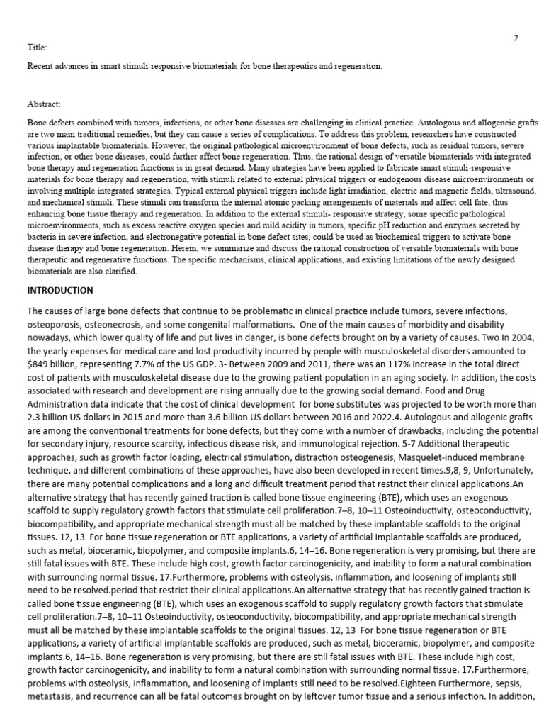 Title Cep | PDF | Tissue Engineering | Biomaterial