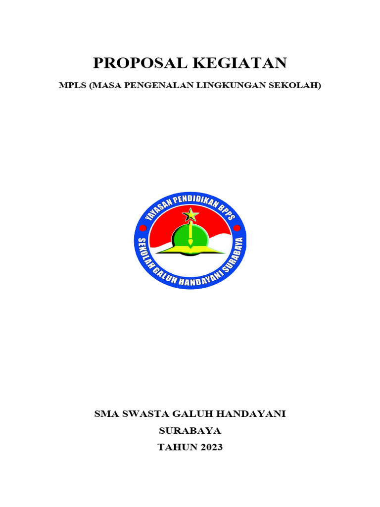 Proposal MPLS SMA Galuh Handayani 2023 | PDF