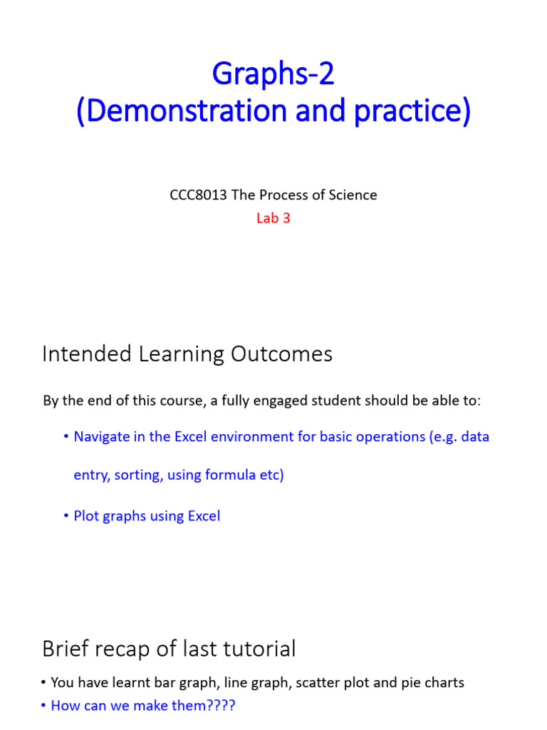 Plotting Graphs in Excel - 230915 | PDF | Microsoft Excel | Spreadsheet