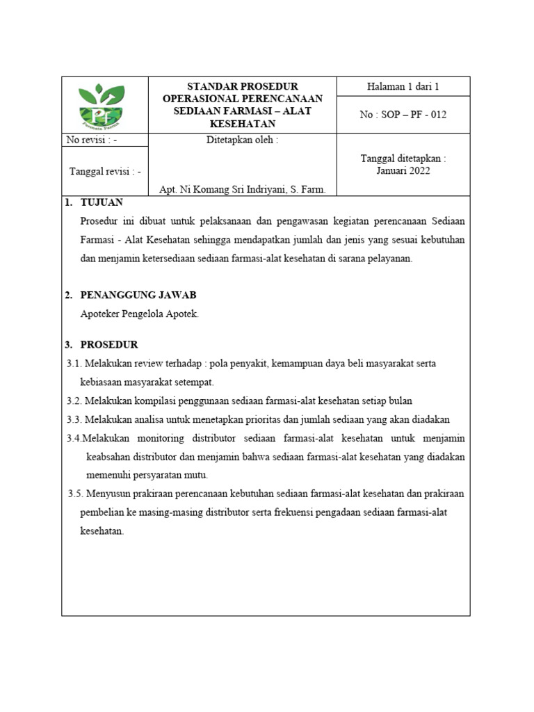 Sop 2023 | PDF