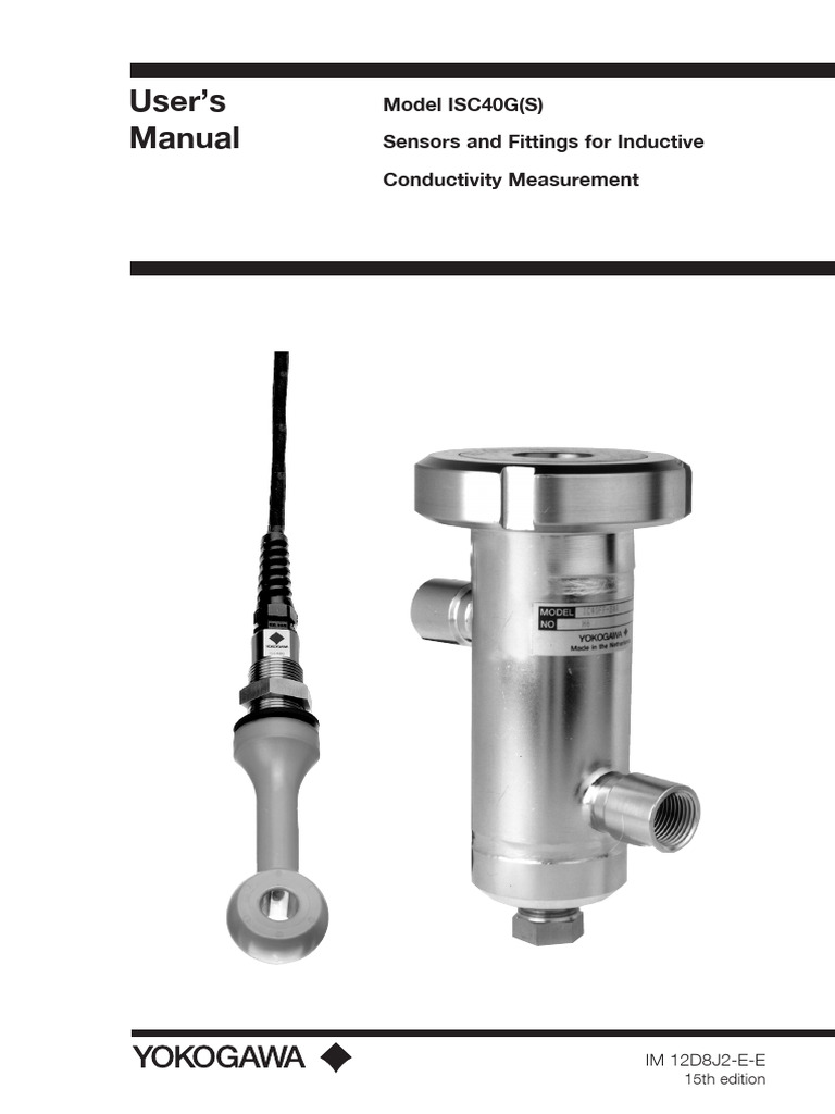 Yokogawa Model ISC40G Inductive Conductivity Sensor Users Manual | PDF