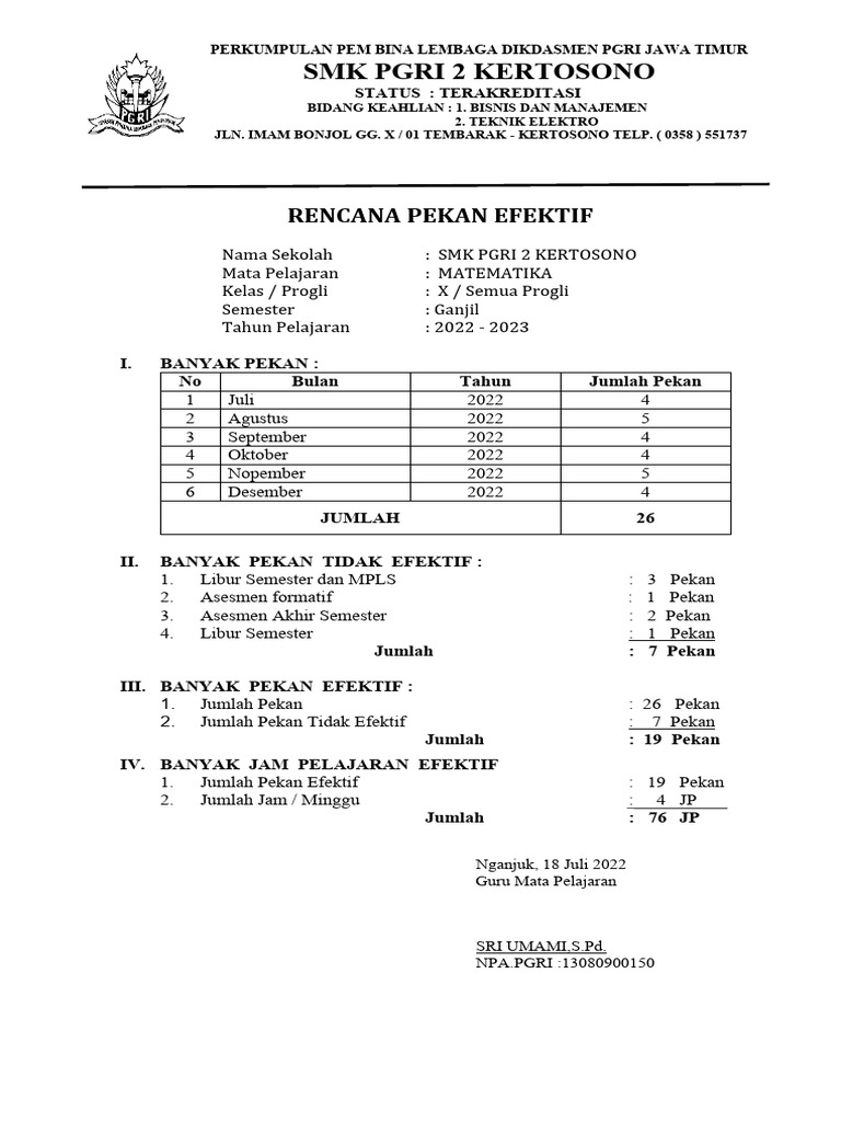 Rpe Ganjil-Genap 22-23 | PDF