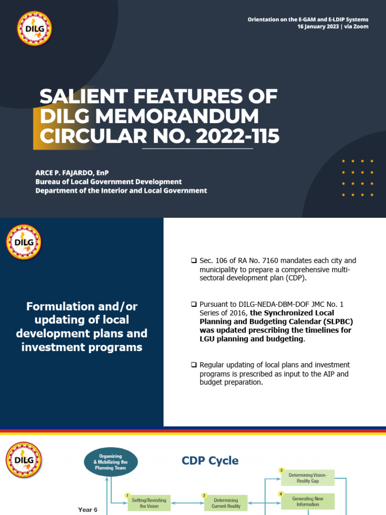 1 Salient Provision of DILG MC No. 2022-115 | PDF | Economies