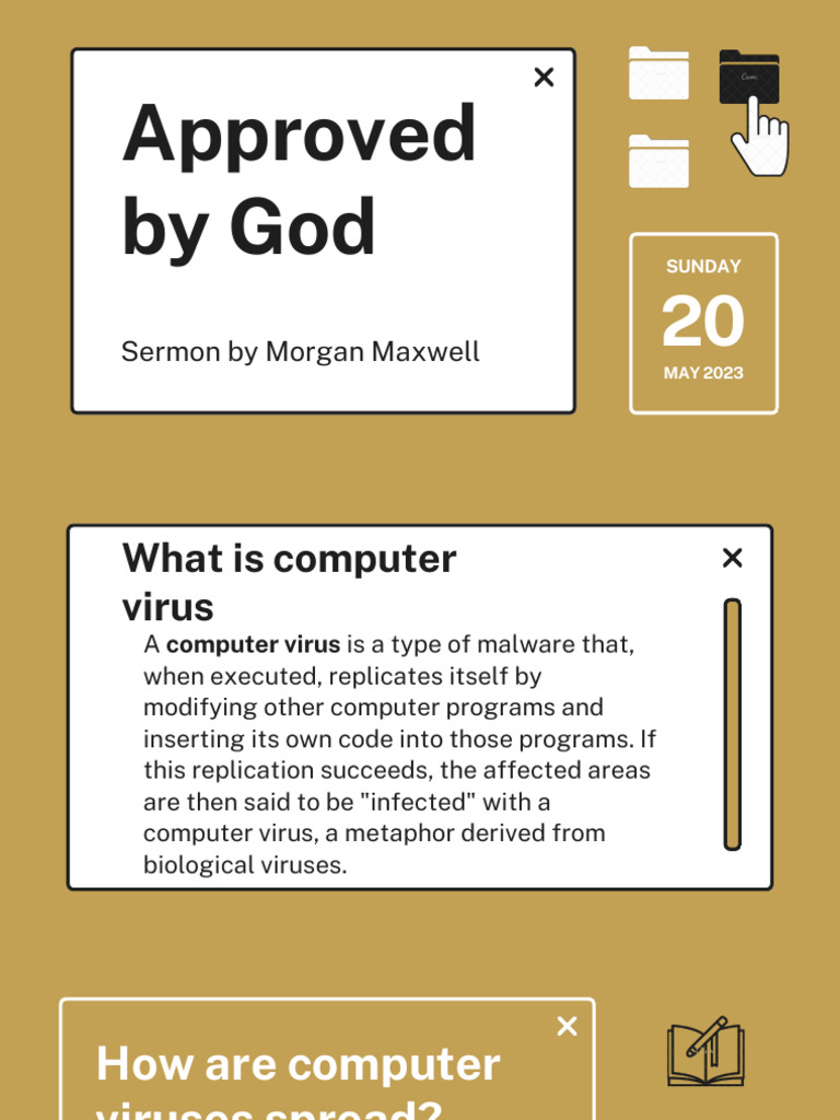 Yellow Minimalist Computer Sunday Sermon Church Presentation | PDF ...