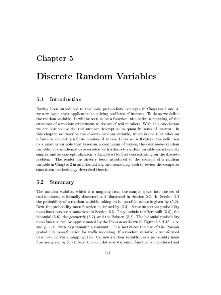Ch5 6 Discrete Random Variables Pdf