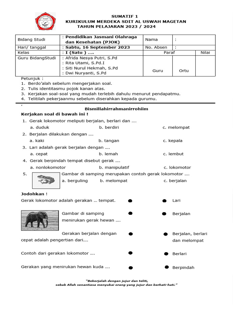 Sumatif 2 PJOK | PDF