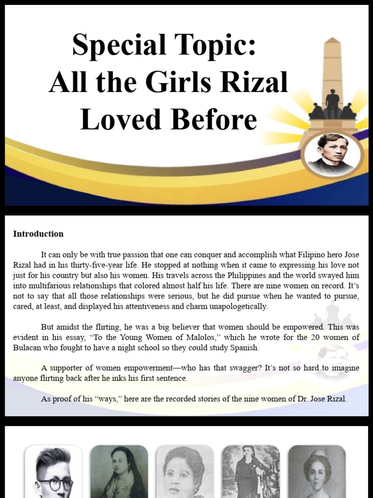 GEd 103 Special Topic All The Girls Rizal Loved Before 2 | PDF