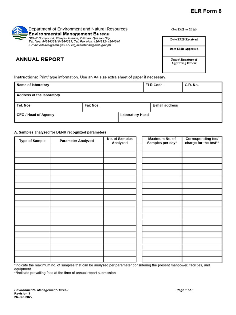 Erlsd Elr Form 8 | PDF