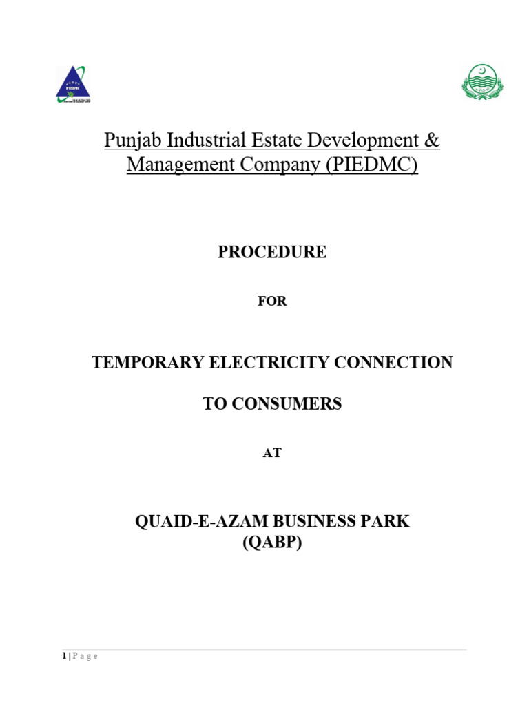 Application For Temporary Connection QABP | PDF | Government | Justice