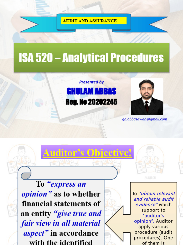 ISA 520 - Analytical Procedures (Reg.20202245 - Ghulam Abbas) | PDF ...