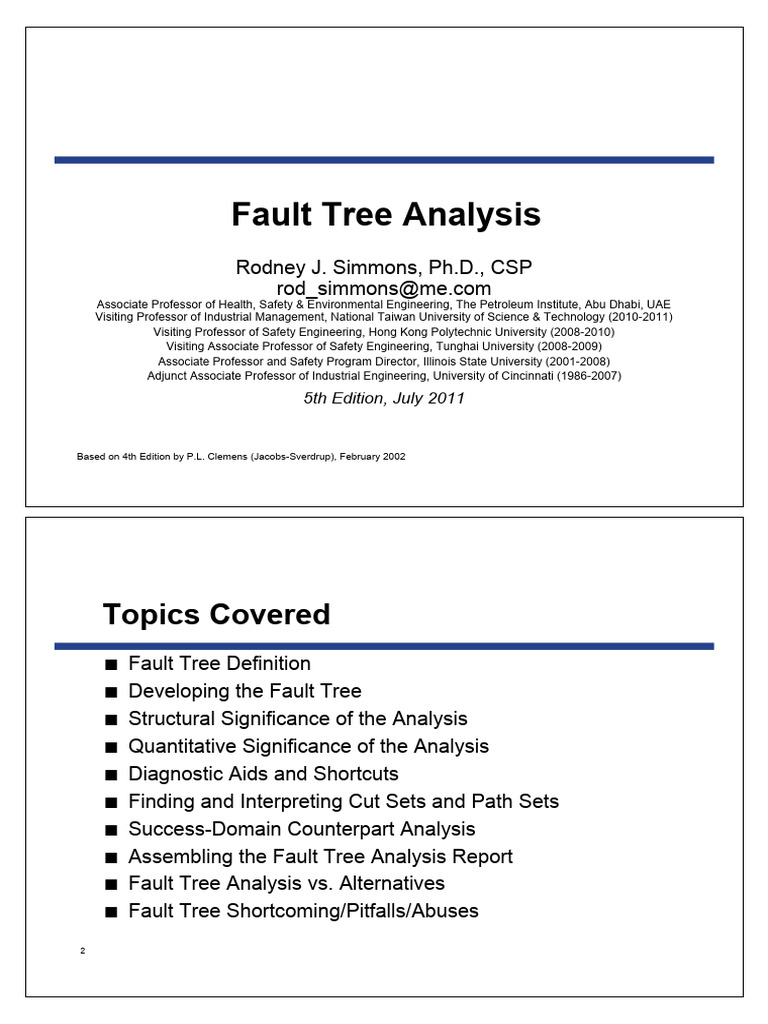 Fault Tree Analysis | PDF | System