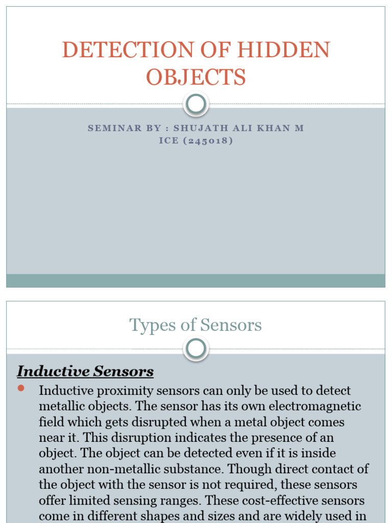 Detection Of Hidden Objects Pdf Ultrasound Inductor