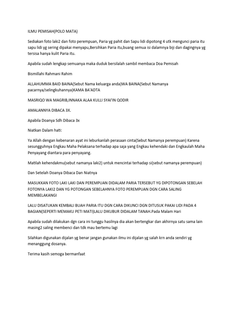 Ilmu Pemisah | PDF | Agama & Spiritualitas