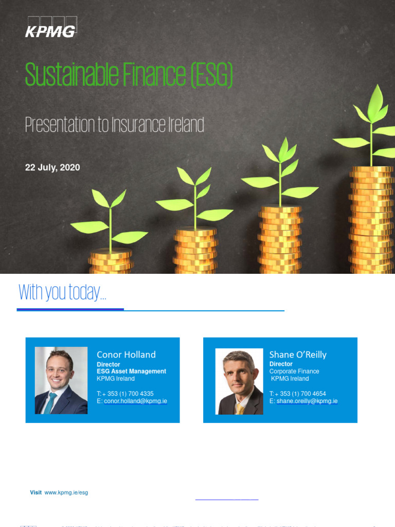 Kpmg-Esg-Presentation-Understanding SF | PDF | Sustainability | Risk