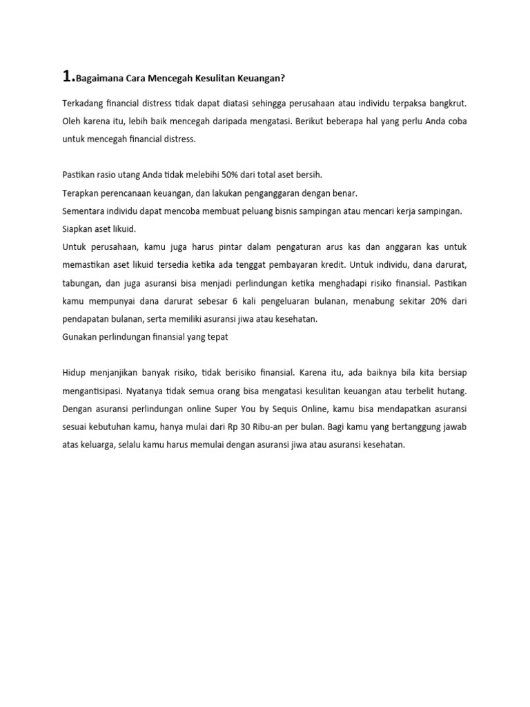 File PPT Kesulitan Keuangan | PDF File PPT Kesulitan Keuangan | PDF