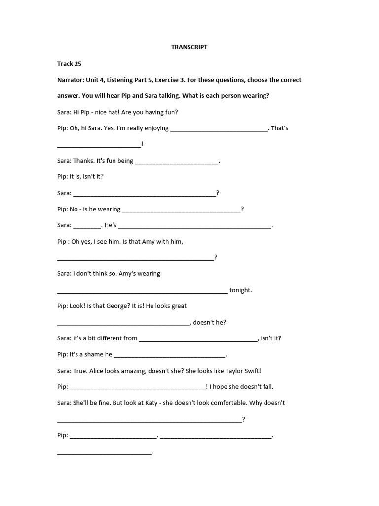 Transcript - Unit 4 | PDF