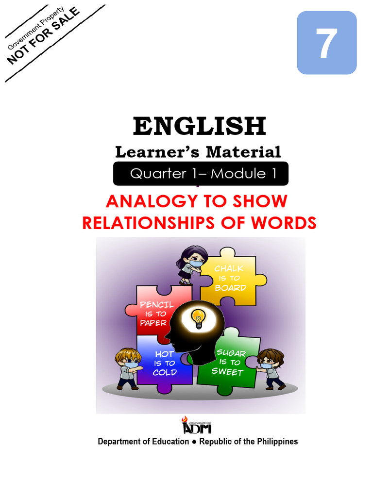 English7 Q1 - Module 1 - Analogy | PDF | Analogy | Learning