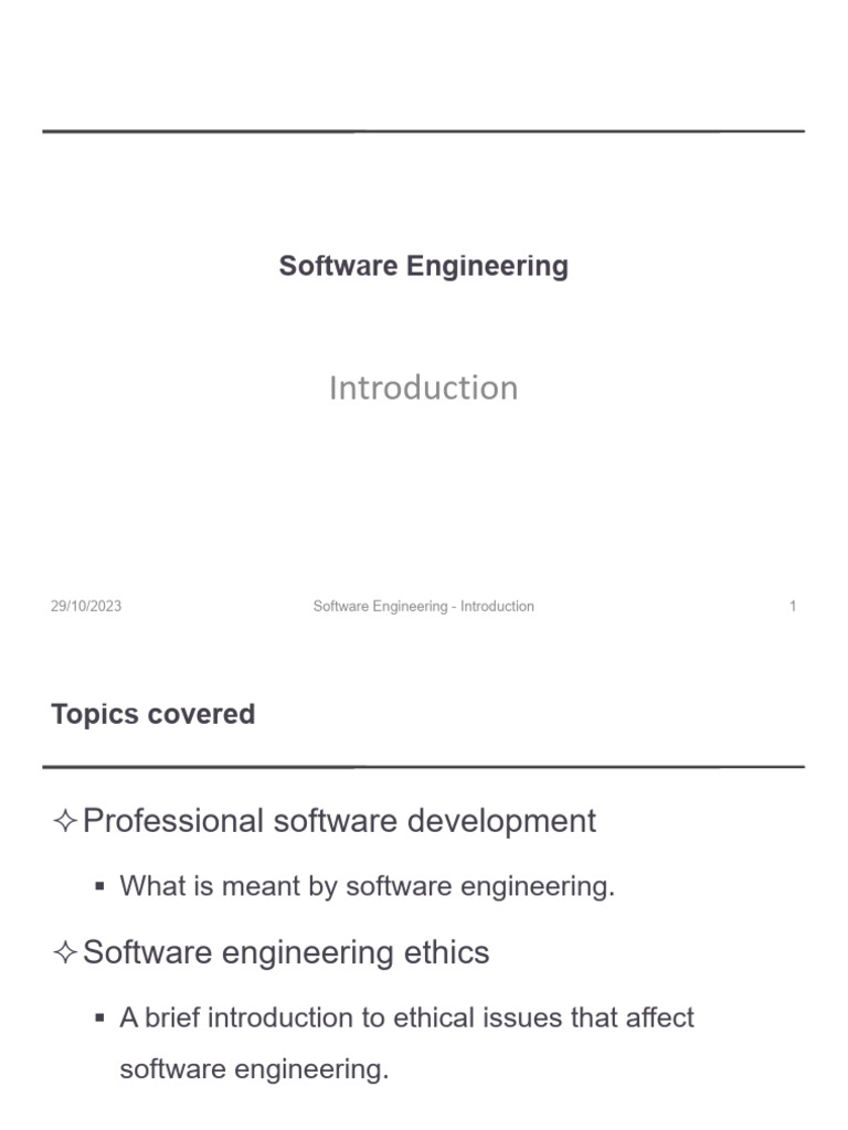 Introduction | PDF | Software | Engineering