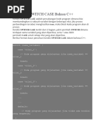 Struktur Kondisi Switch Case Dalam Bahasa C | PDF