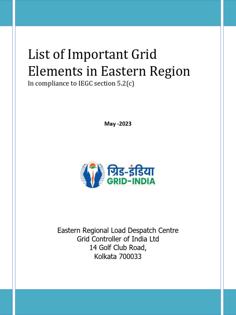 List of Important Grid Elements - ER - 2023 - May | PDF | Electric ...