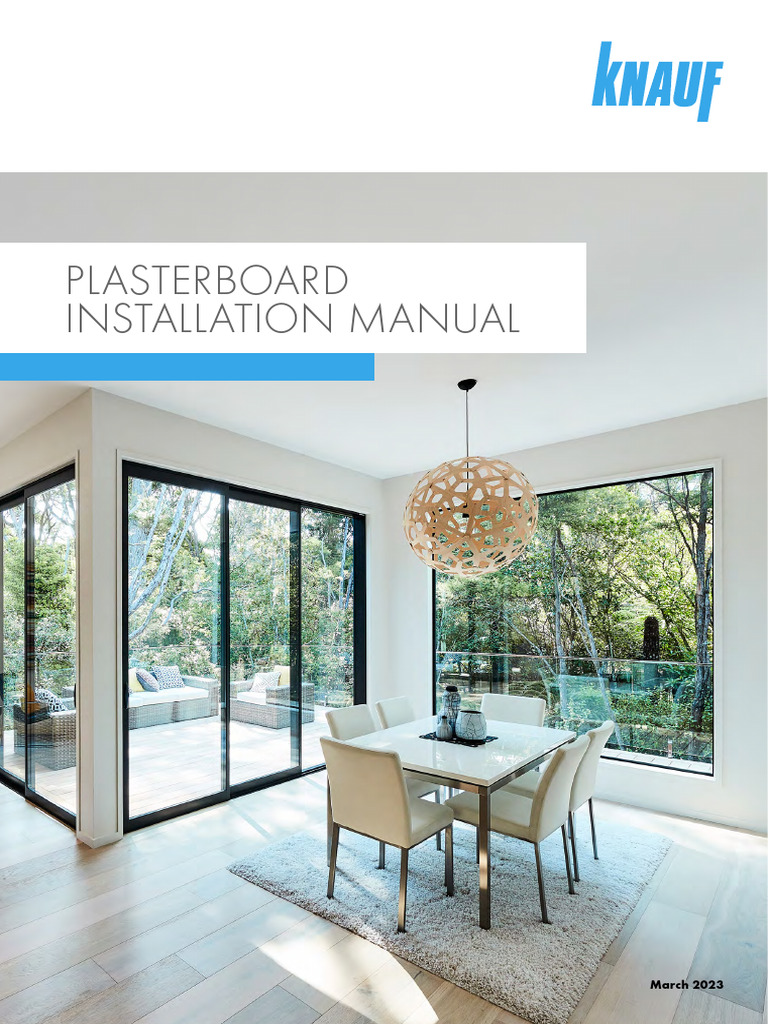 Knauf Plasterboard Installation Manual | PDF | Drywall | Building Insulation